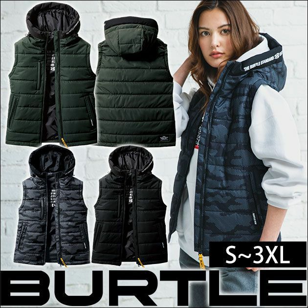 3XL|BURTLE|バートル 作業着|秋冬作業服|防寒フーディベスト（ユニセックス） 5034 |｜ワークストリート